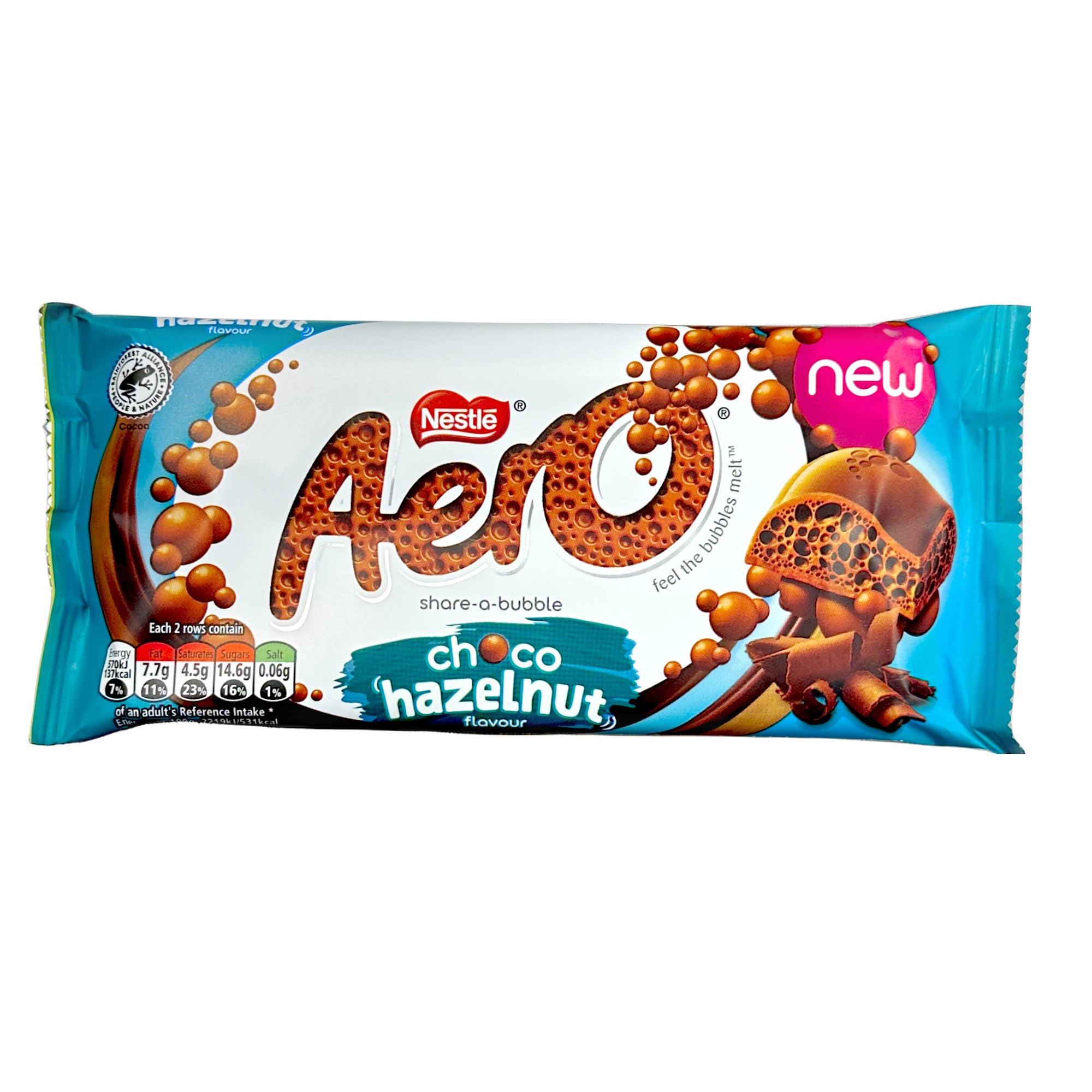 Aero Choco Hazelnut Block 90g | The Whizz Pop Candy Shop