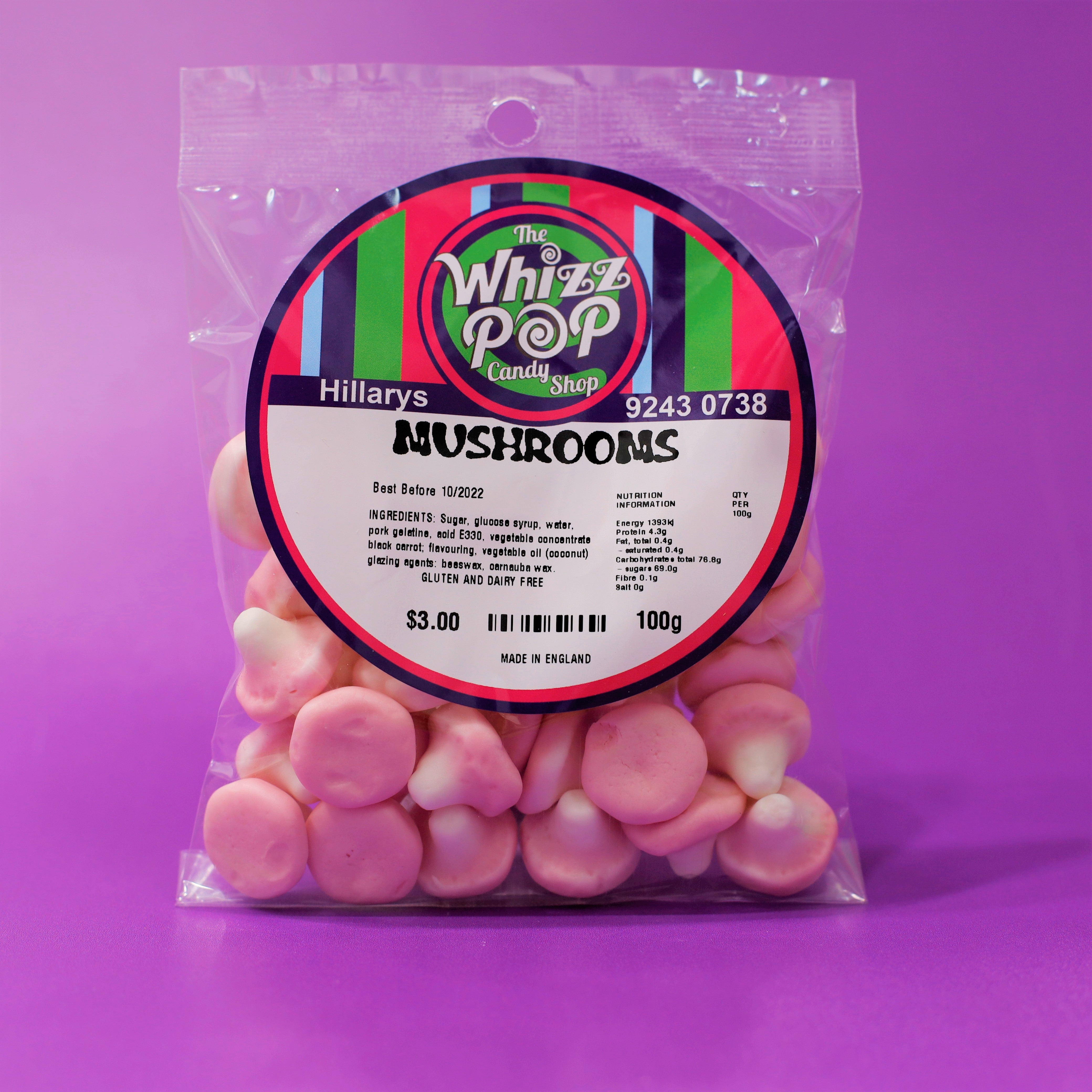 Gummy Mushrooms 100g | The Whizz Pop Candy Shop