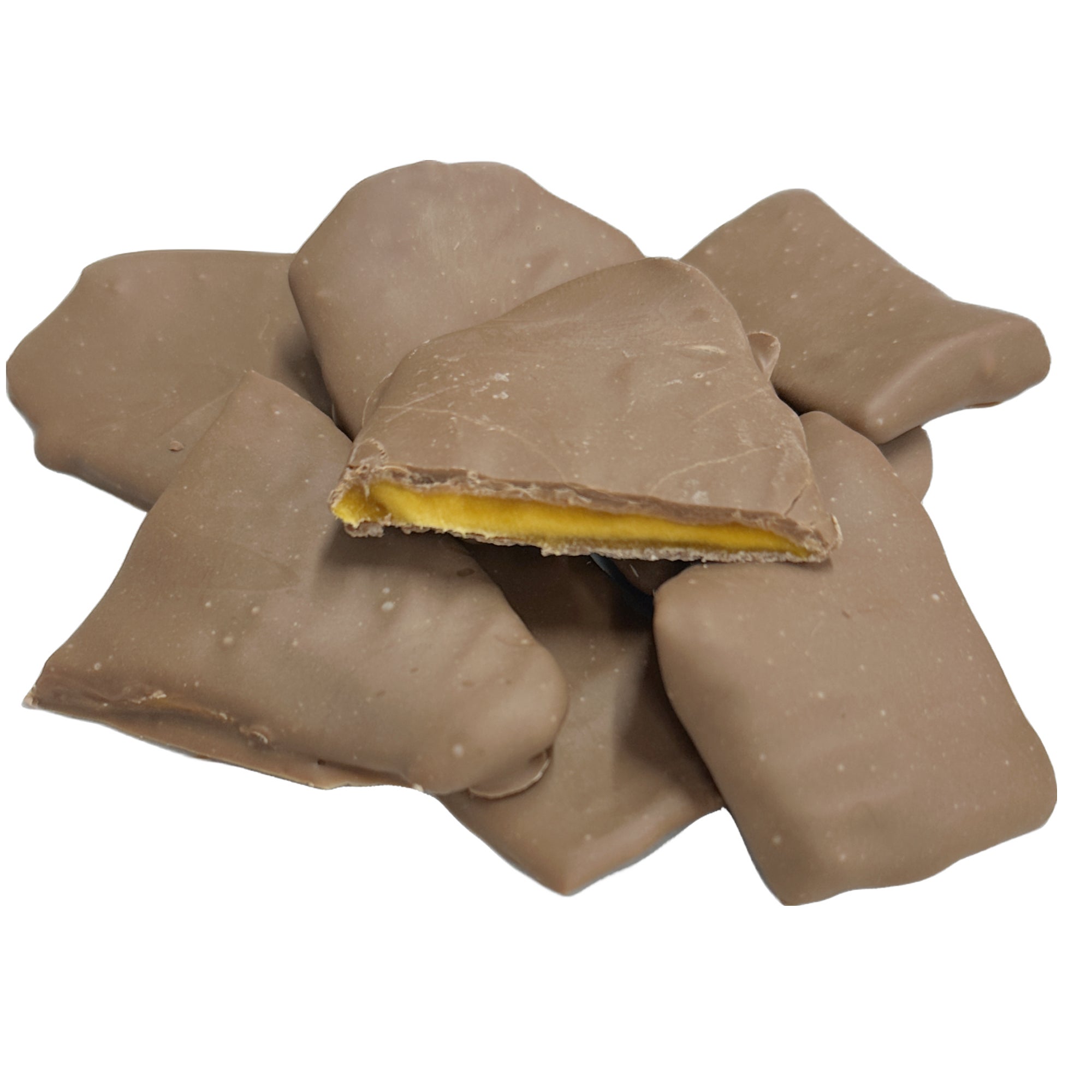 Milk Chocolate Coated Dried Mango 90g | The Whizz Pop Candy Shop