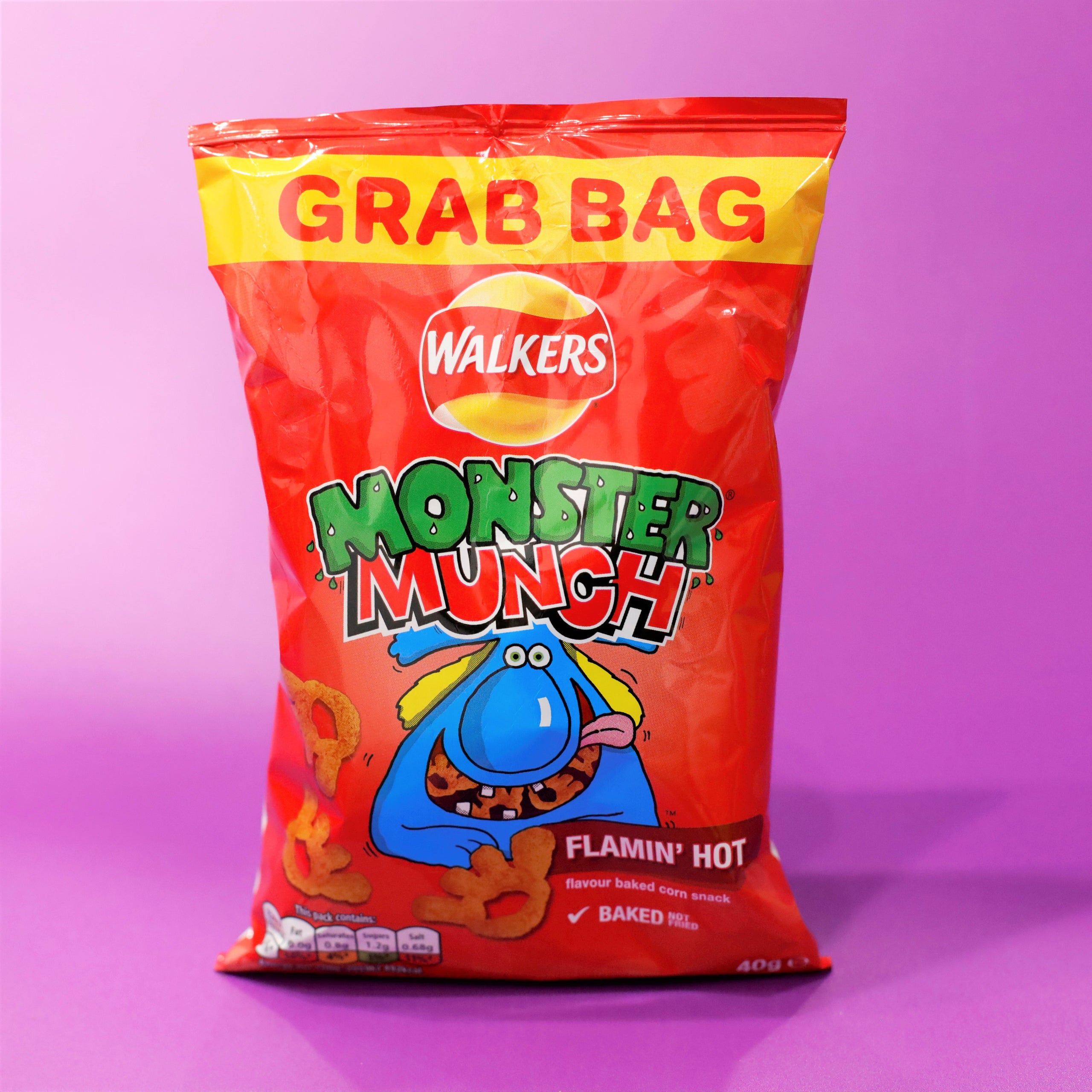 Walkers Monster Munch Flamin' Hot 40g | The Whizz Pop Candy Shop