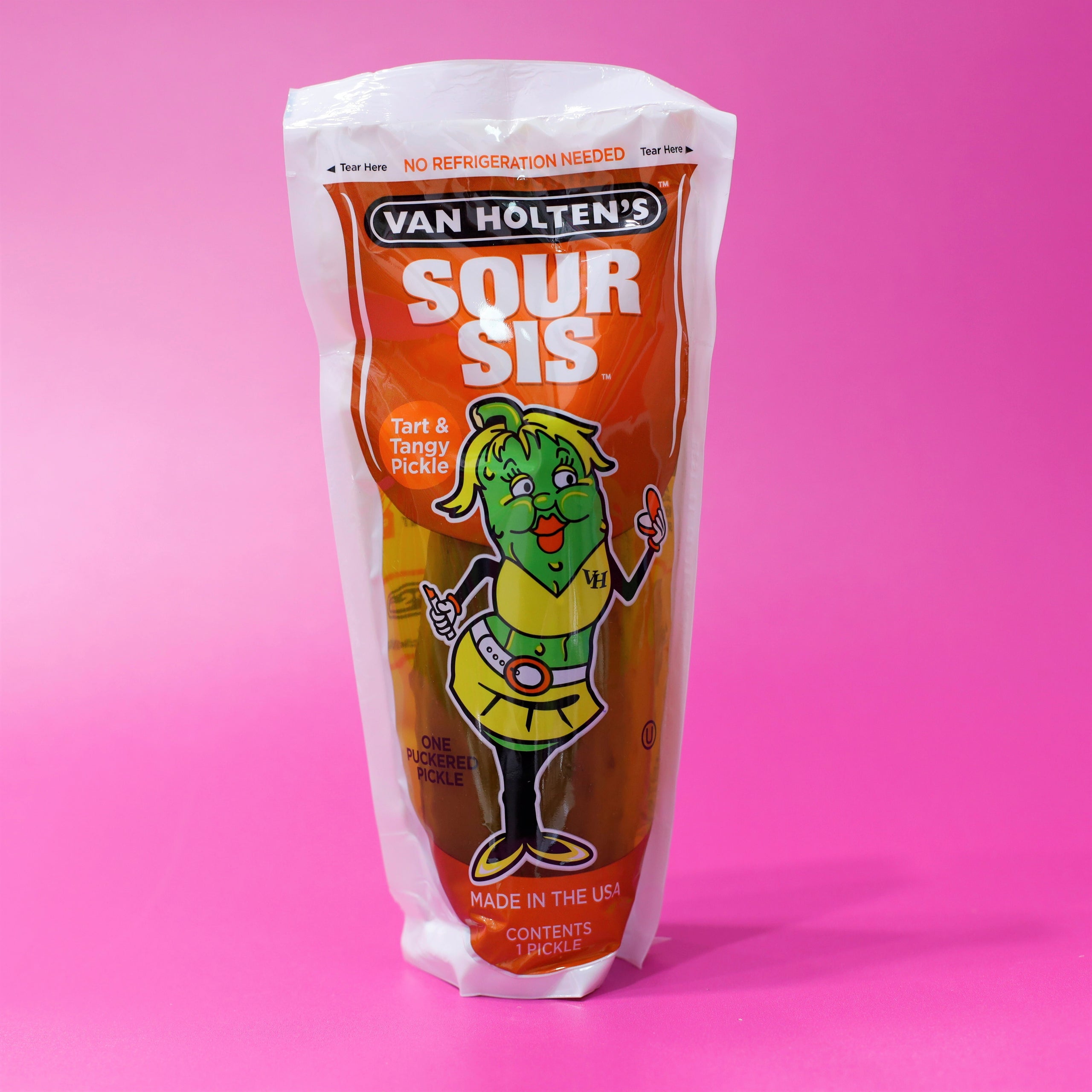 Van Holtens pickle in a pouch - Sour Sis 196g (12) | The Whizz Pop ...