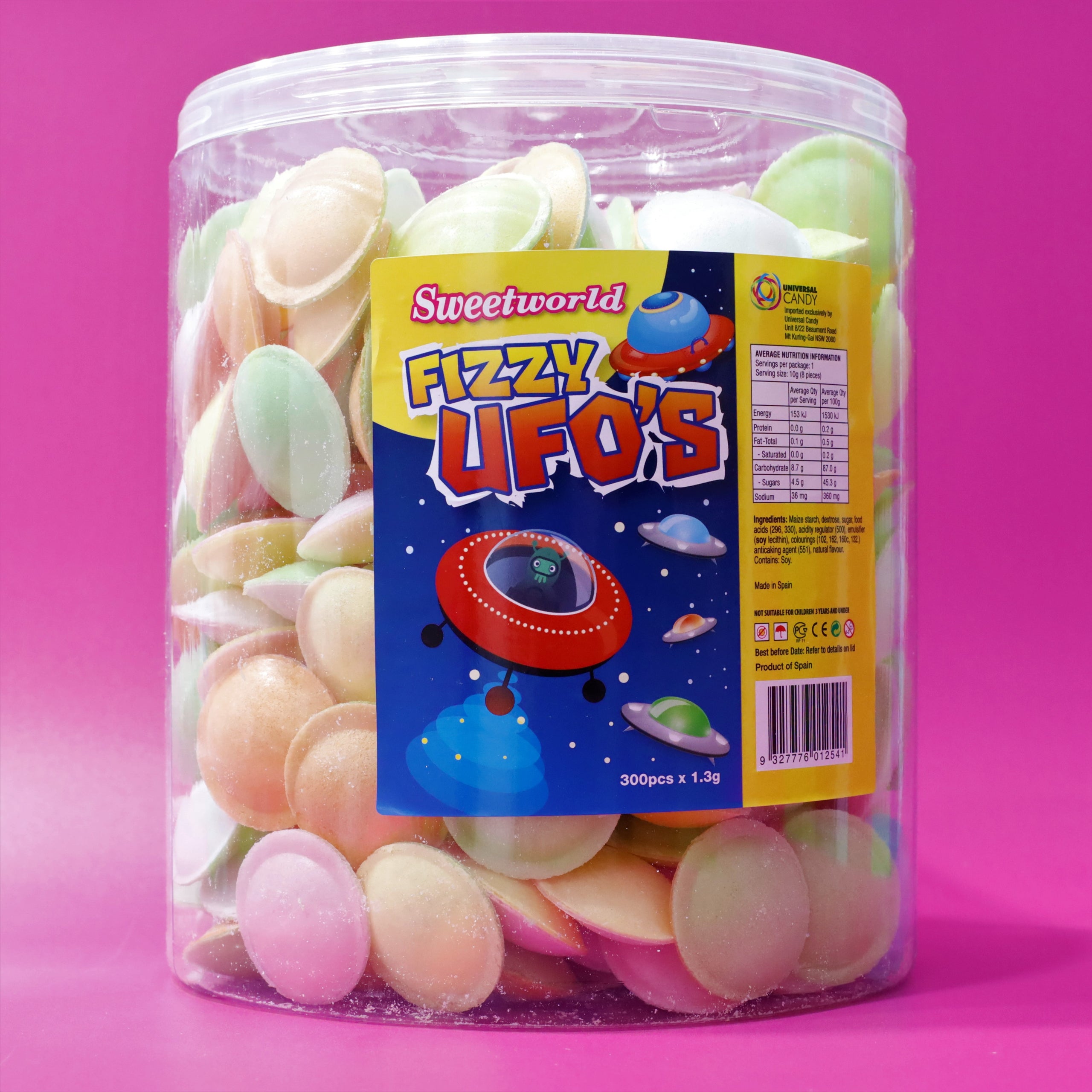 Fizzy UFO's Full Tub | The Whizz Pop Candy Shop